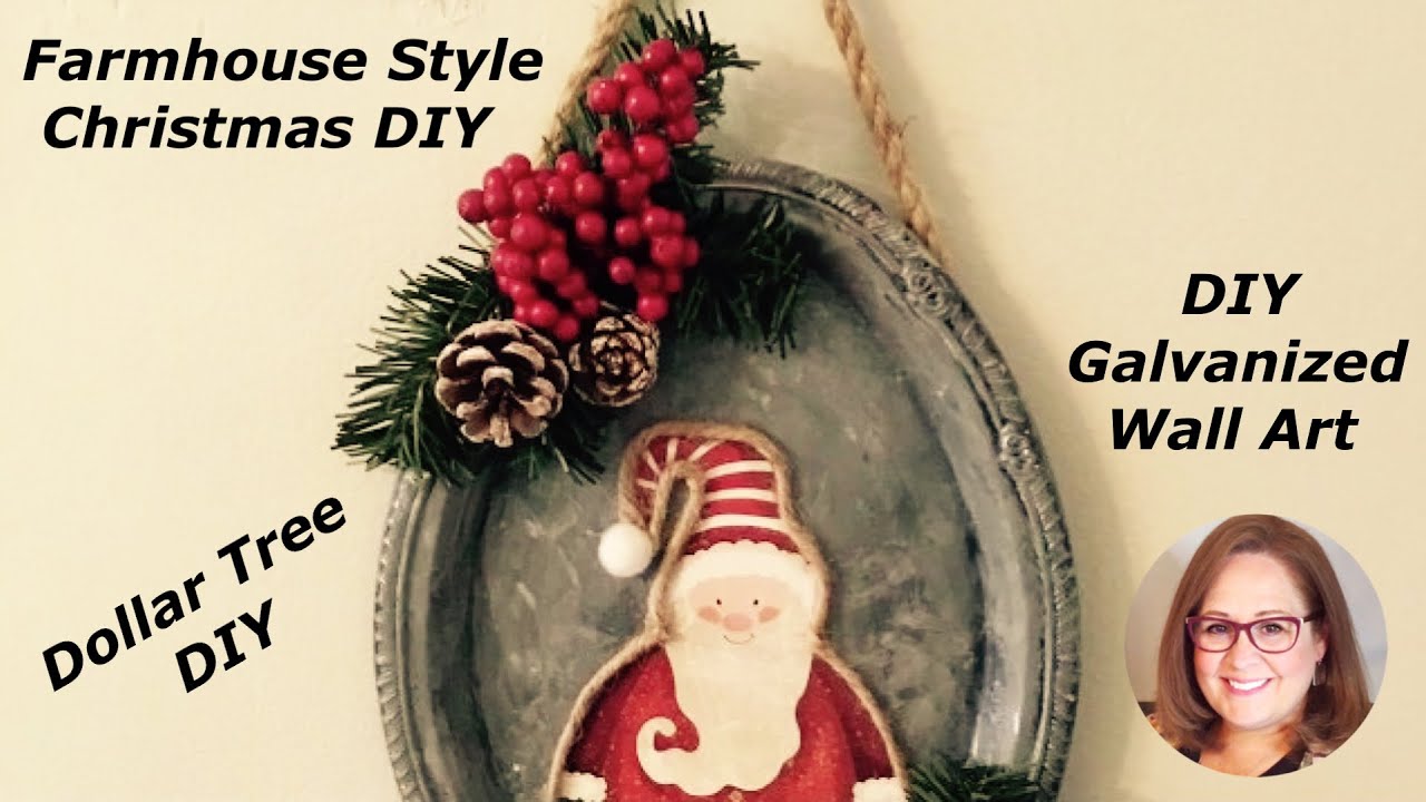 Farmhouse Style Christmas DIY Galvanized Signs Wall Art - YouTube