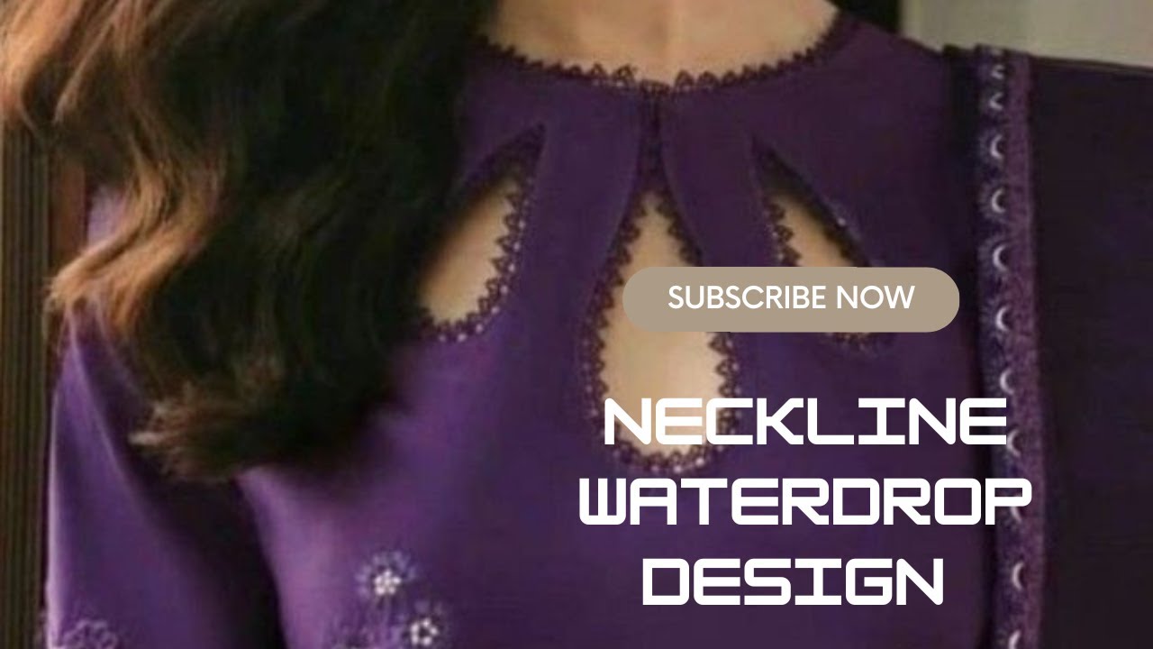 Neckline Water drop Design... Petal/leaf/water drop design of the ...
