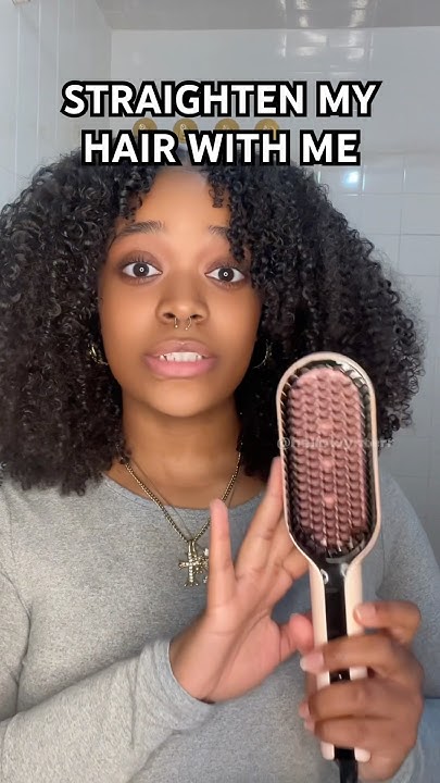 STRAIGHTENING MY CURLY HAIR (i didn’t realize it grew THIS much)😂 #curls #curlyhair #curly - YouTube