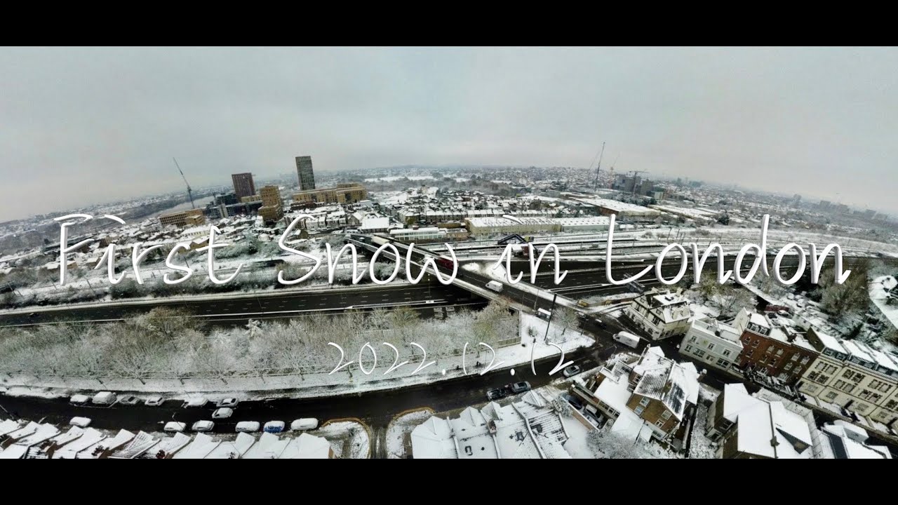 倫敦初雪 ️ | First Snow in London | Christmas🎄 | 航拍 | 2022.12.12 | DJI ...