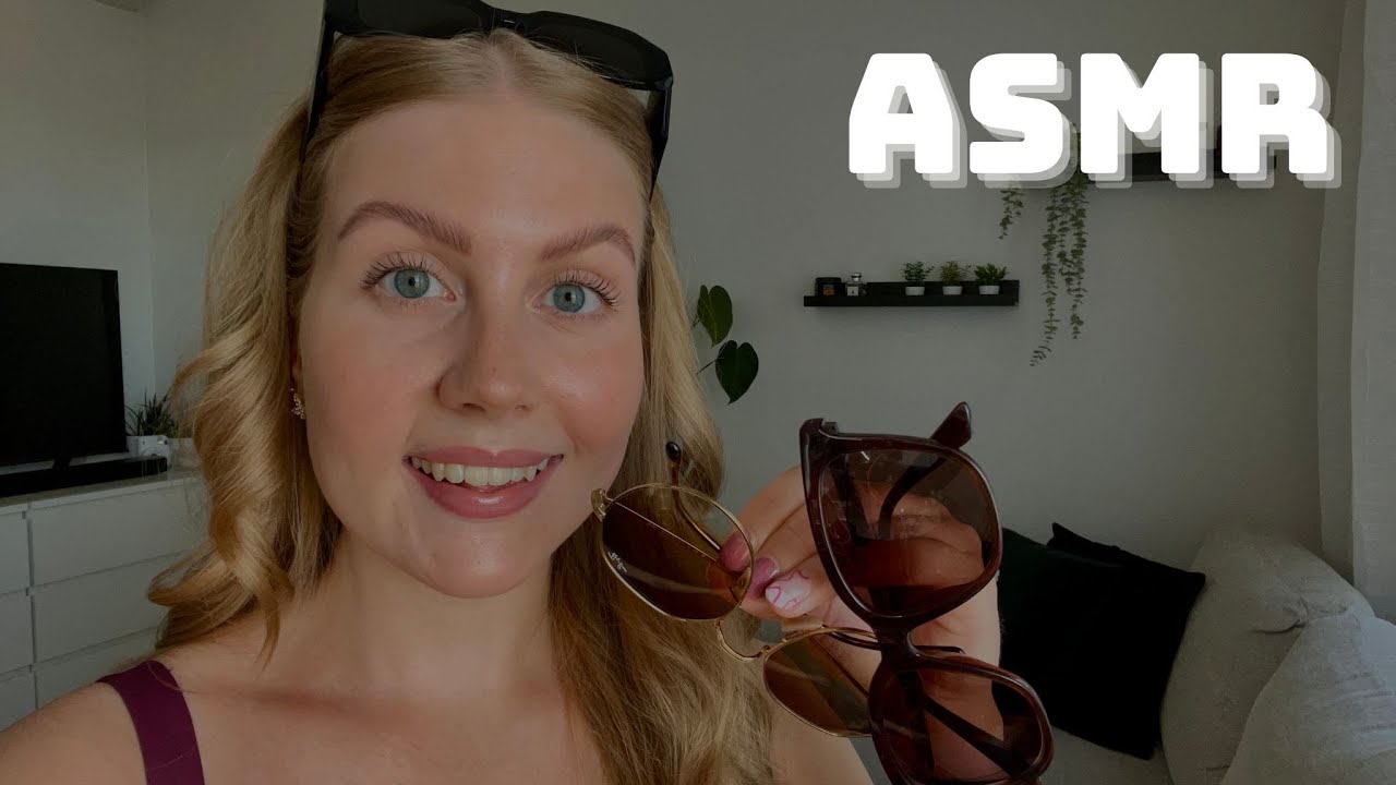 ASMR SUOMI | Esittelen mun aurinkolasit | try on haul, whispering ...