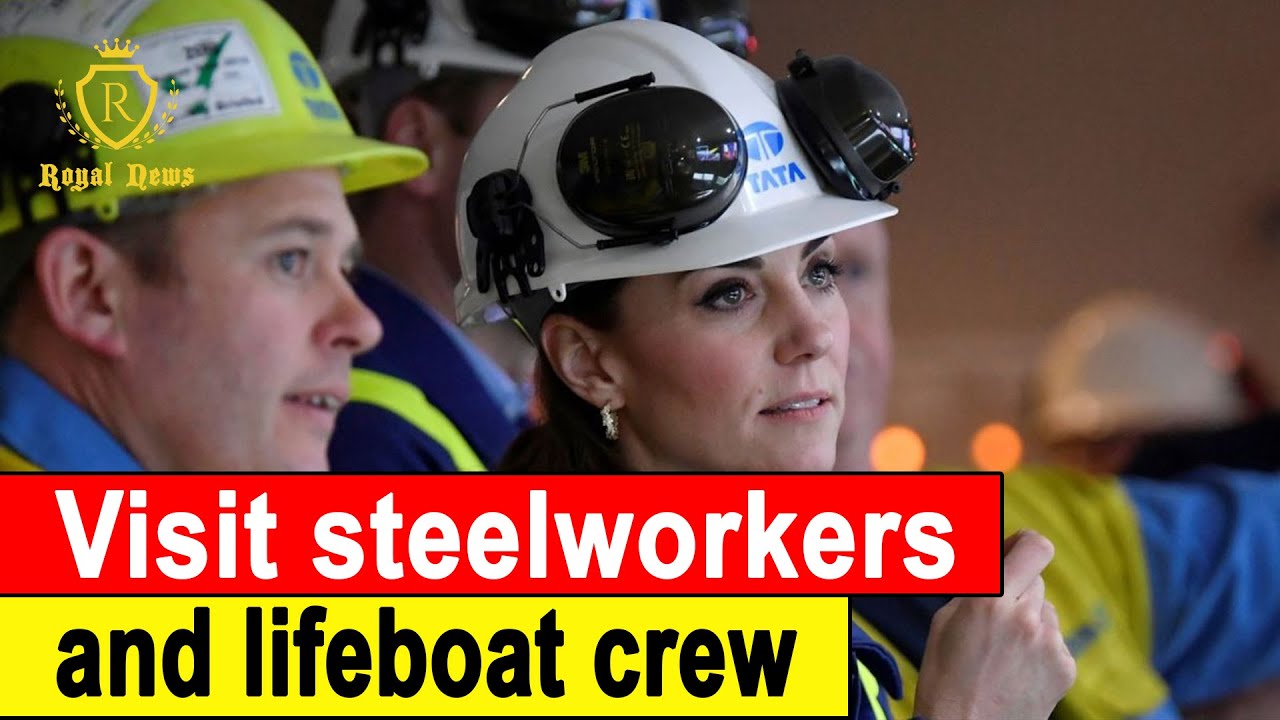 Duke and Duchess of Cambridge visit steelworkers and lifeboat crew ...