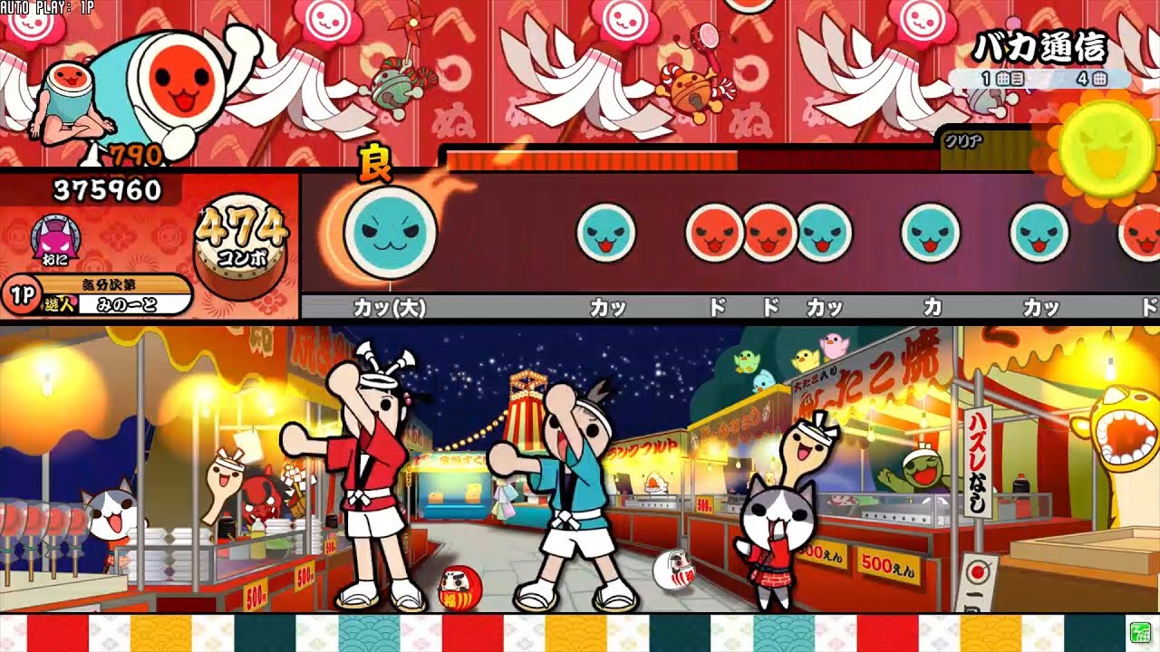 【創作譜面】バカ通信 / isonosuke feat.知声【太鼓の達人】 - YouTube