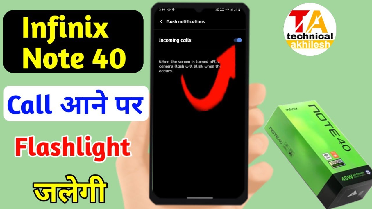 infinix note 40 call flashlight setting, infinix note 40 call par ...