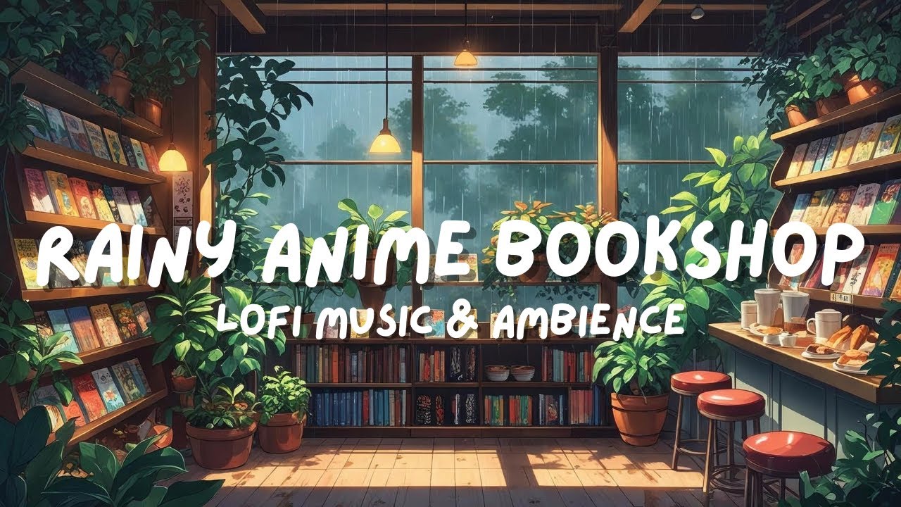 Cozy Rainy Bookshop Café 📖☕ | Chill Lofi Music & Relaxing Ambience ...