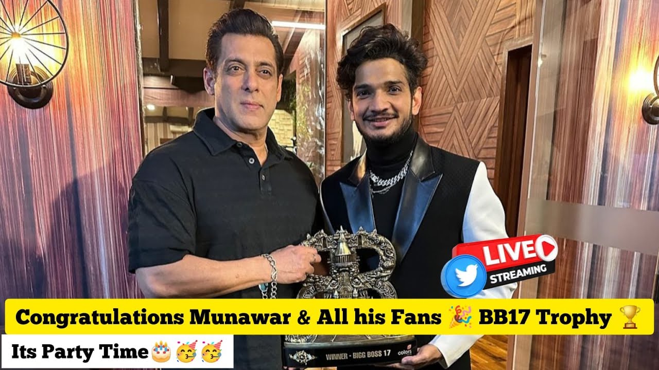 Congratulations Munawar & All His Fans BB17 Trophy 🏆 It's Party Time 🎂🥳 ...