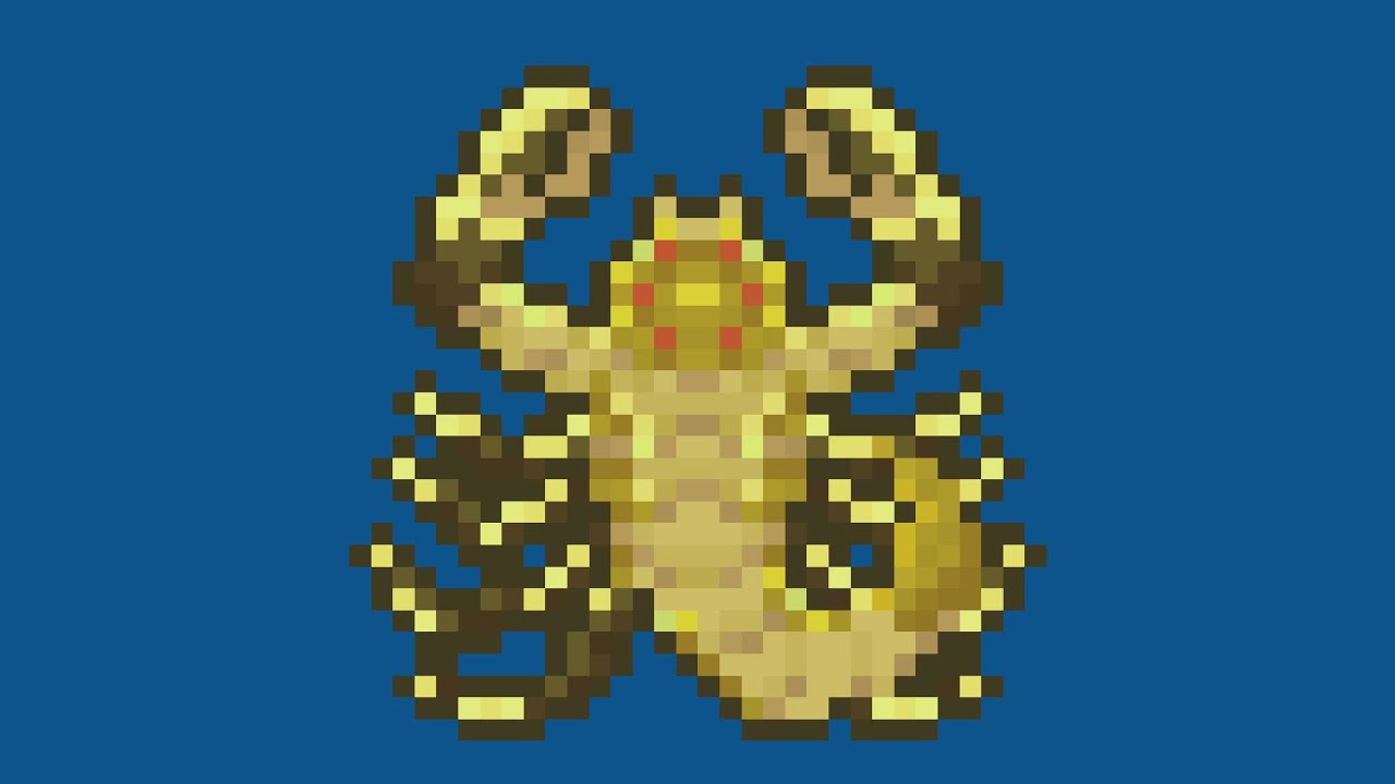 Day 175 | 32 x 32 Scorpion | Pixel art time lapse - YouTube