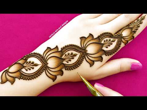 New stylish back hand mehndi design | Easy simple mehndi | Mehndi ka design | mehndi design | mehndi