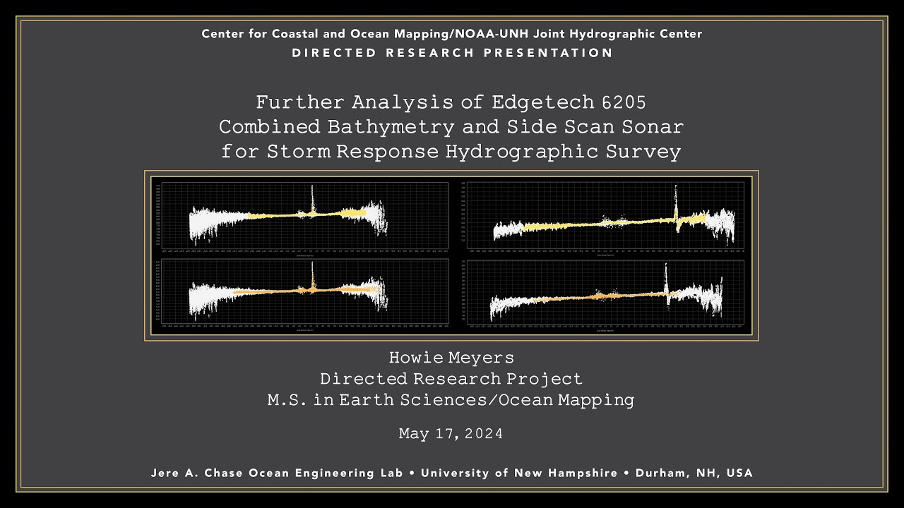 Further Analysis of EdgeTech 6205 Combined Bathymetry and Side Scan ...