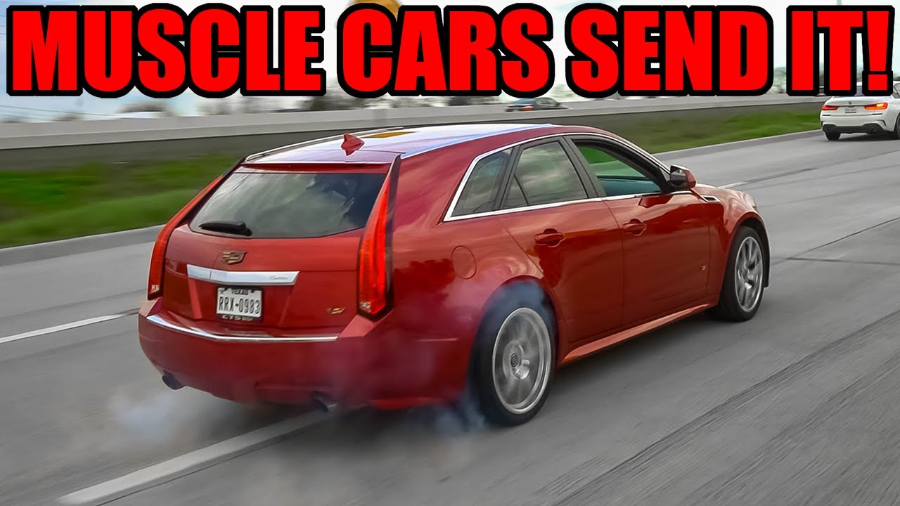 MODIFIED MUSCLE CARS POWER SLIDE OUT OF CAR MEET! (Burnouts, Drifts ...
