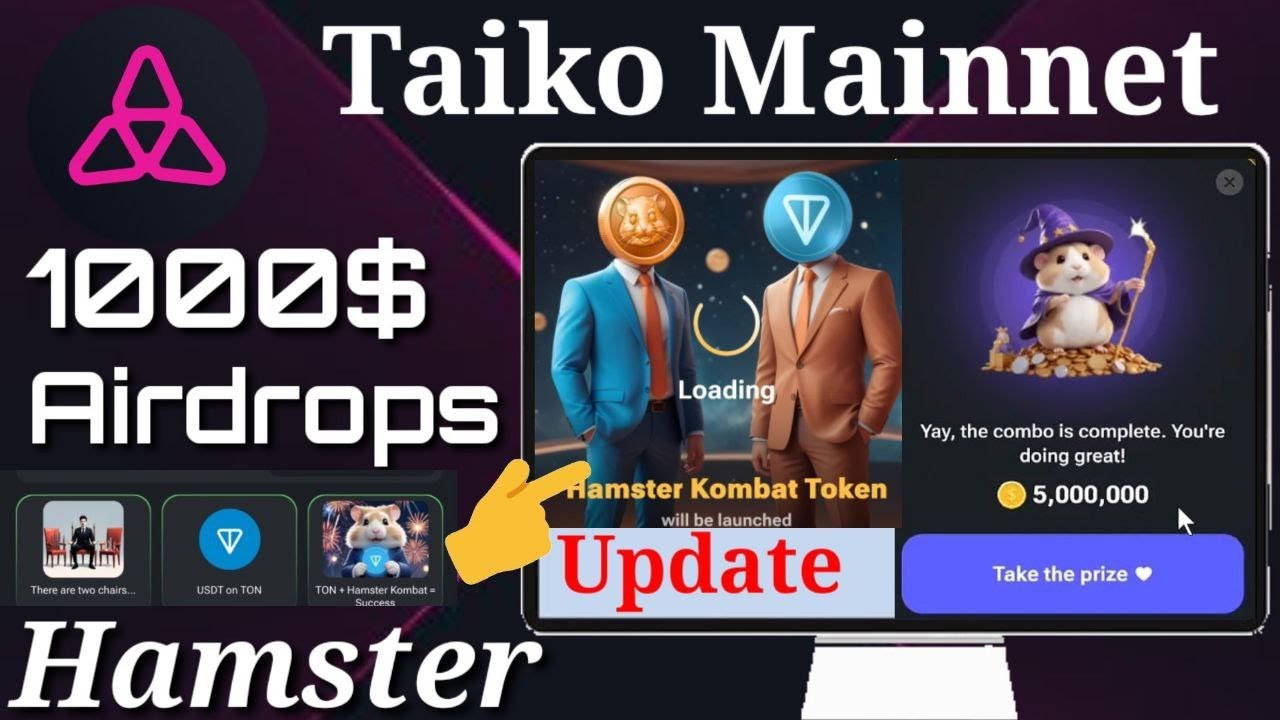 Taiko Mainnet Airdrop || Hamster Mining Collect Card Update Full Guide ...