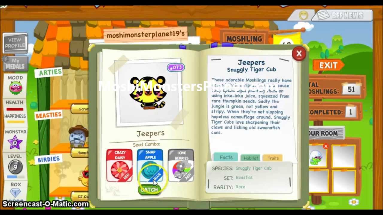 Moshi Monsters How To Get Jeepers - Secret Codes - YouTube