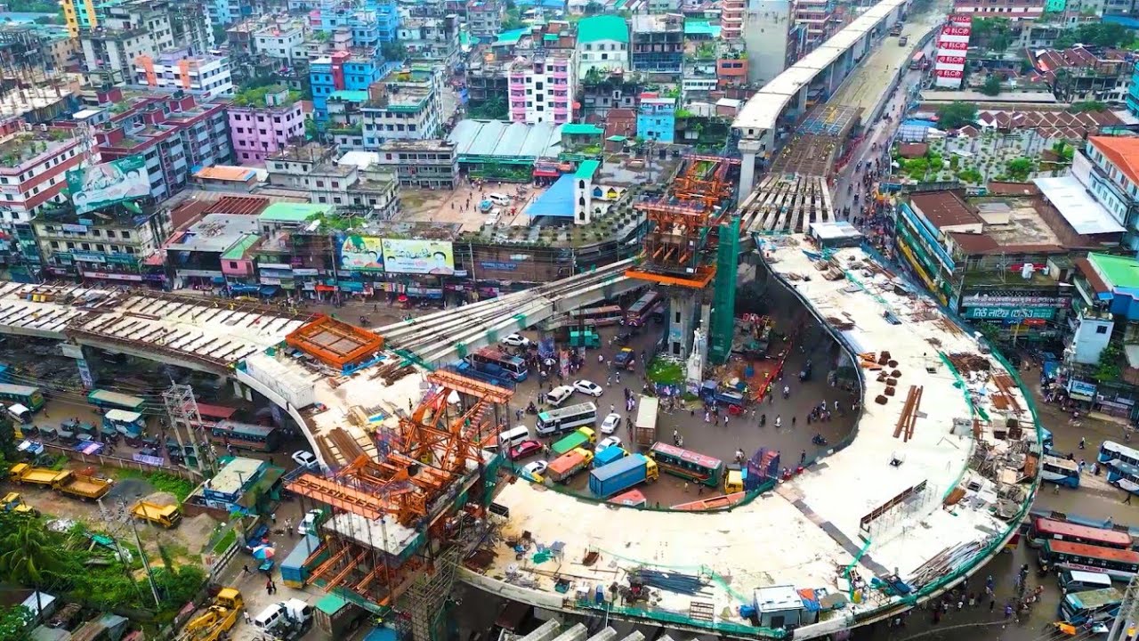বিআরটি চমকে || গাজীপুর চৌরাস্তা ফ্লাইওভার | Brt line 3 || bus rapid ...