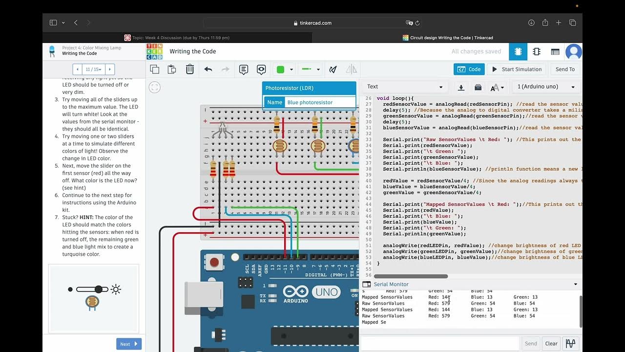 Thinkercad Arduino Project - YouTube