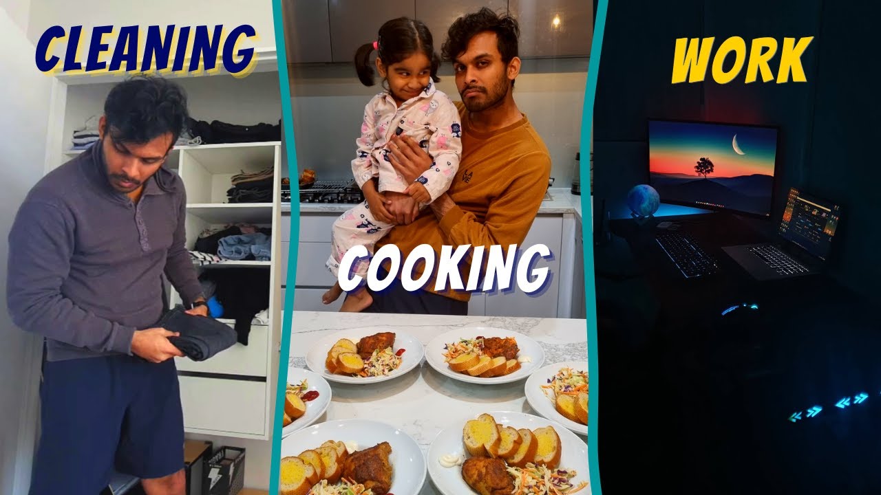සිංහල Day In Life Vlog | Work from home + cooking + cleaning wardrobe ...