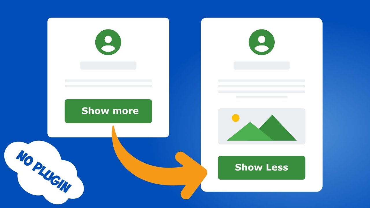 Show more/less content in WordPress without plugins [40] - YouTube