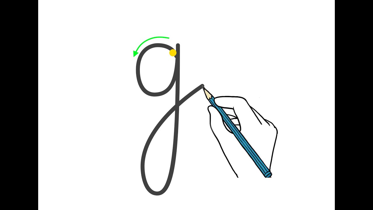 La lettre G (minuscule cursive) - YouTube