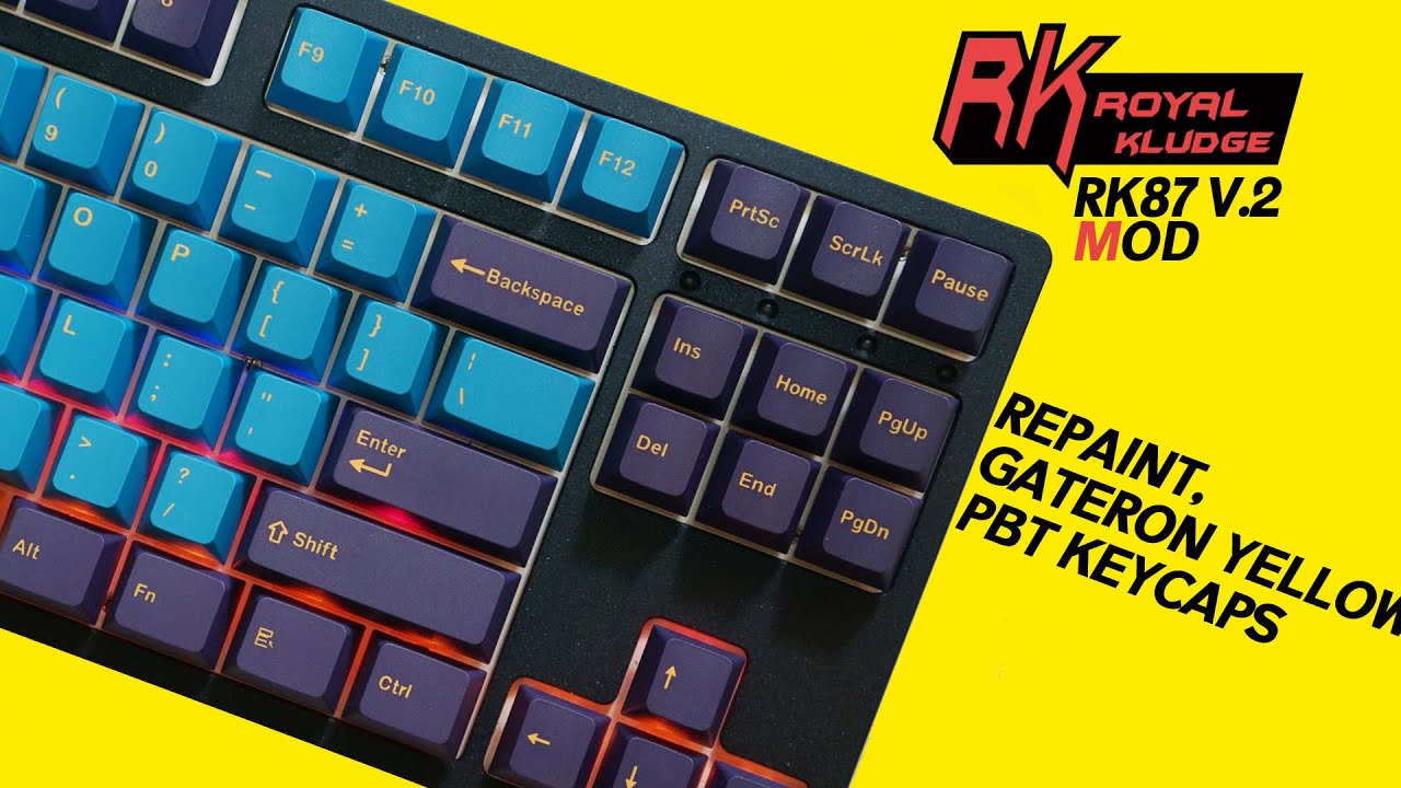 ROYAL KLUDGE RK87/RK987 MOD REPAINT - YouTube