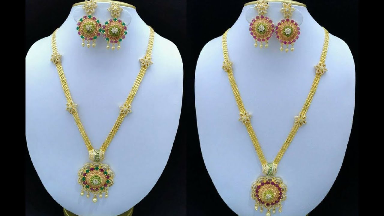Long Necklace Chain Collections || Gold Long Necklace Designs || gold ...