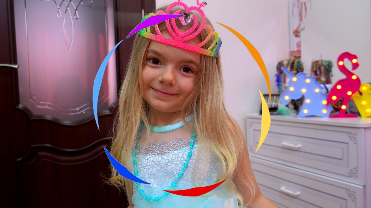 Anabella is a princess and goes to a party. Video For kids. - YouTube