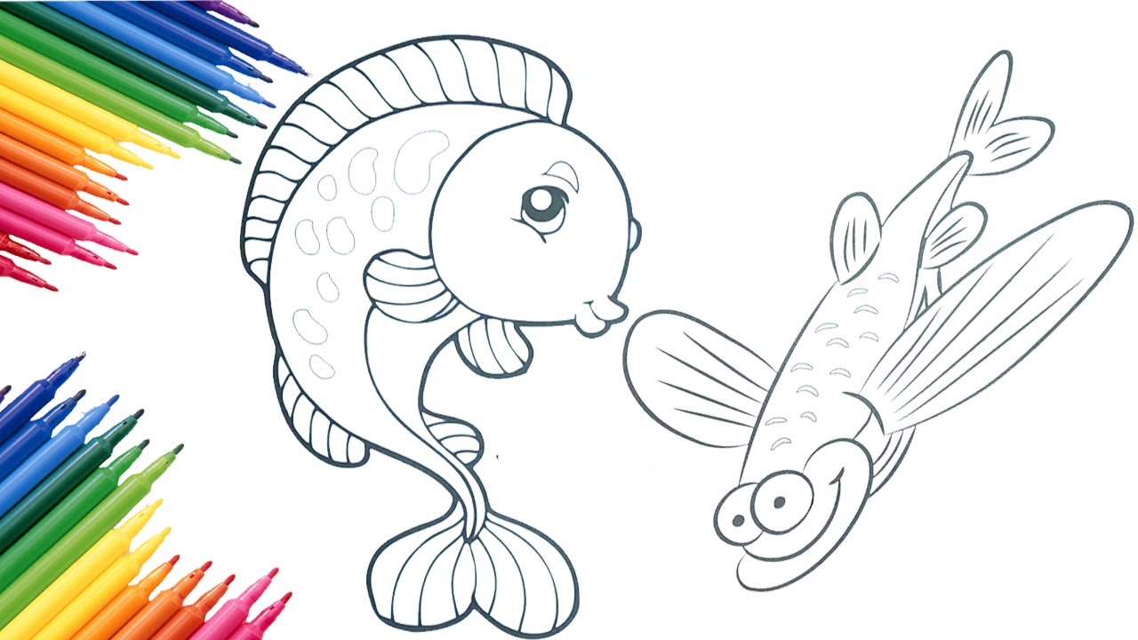 How to Colour Fish for Kids Fish Colouring for Kids Fish Coloring Pages ...