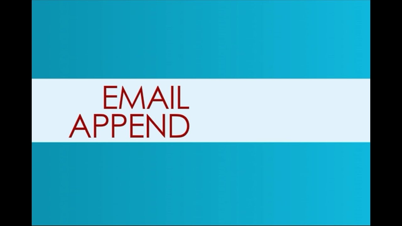 Email Append Services - YouTube