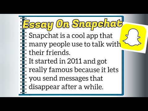 Snapchat essay in english| Essay on Snapchat | 10 lines on snapchat ...