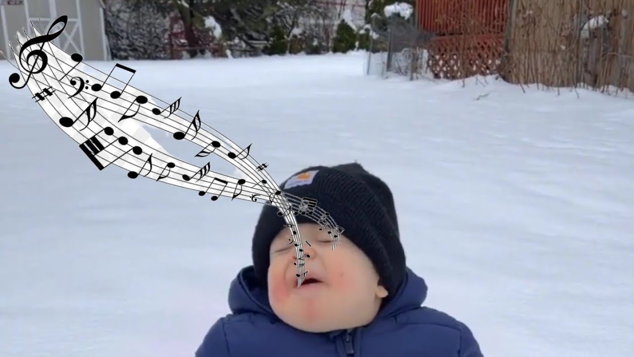Little kid singing in the snow - YouTube