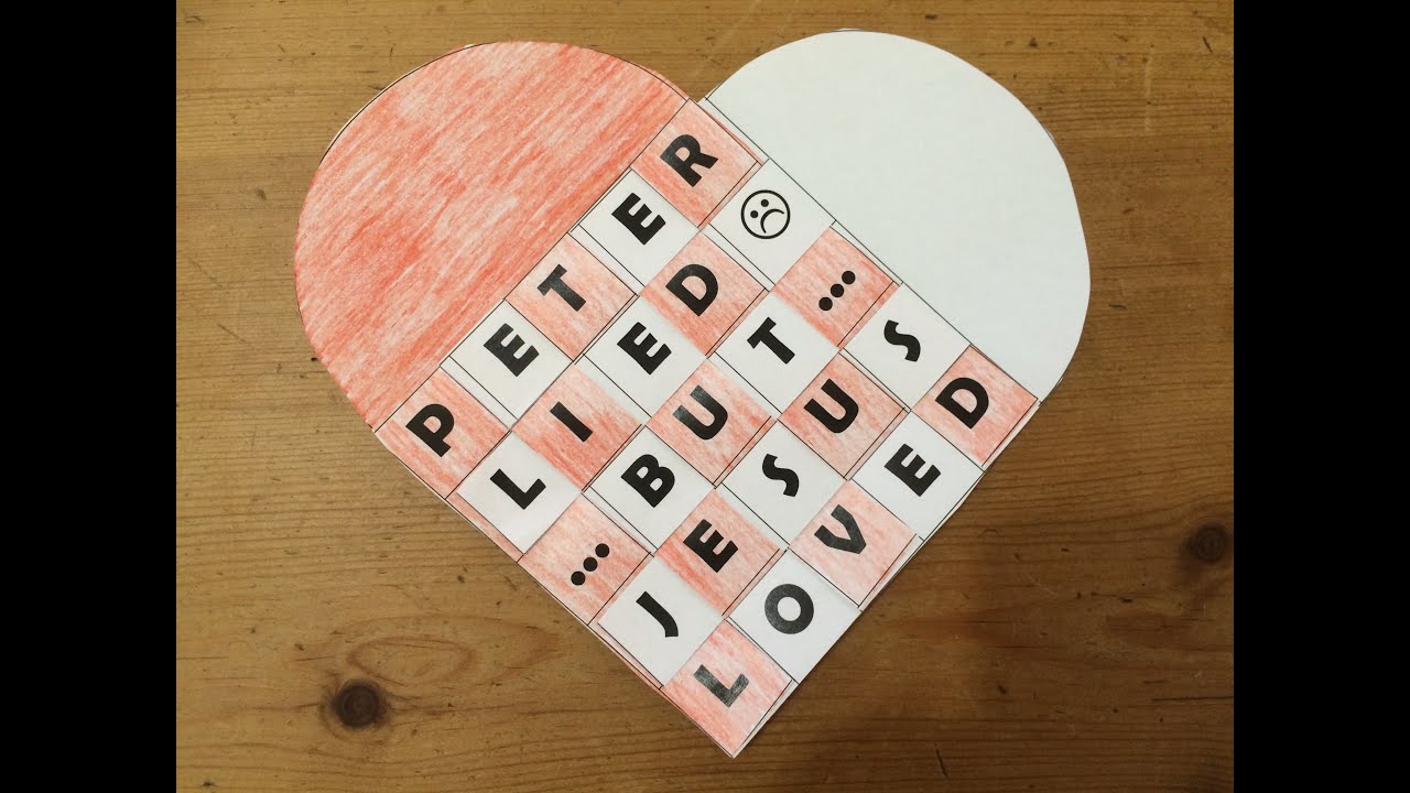 Peter is forgiven by Jesus craft activity - YouTube