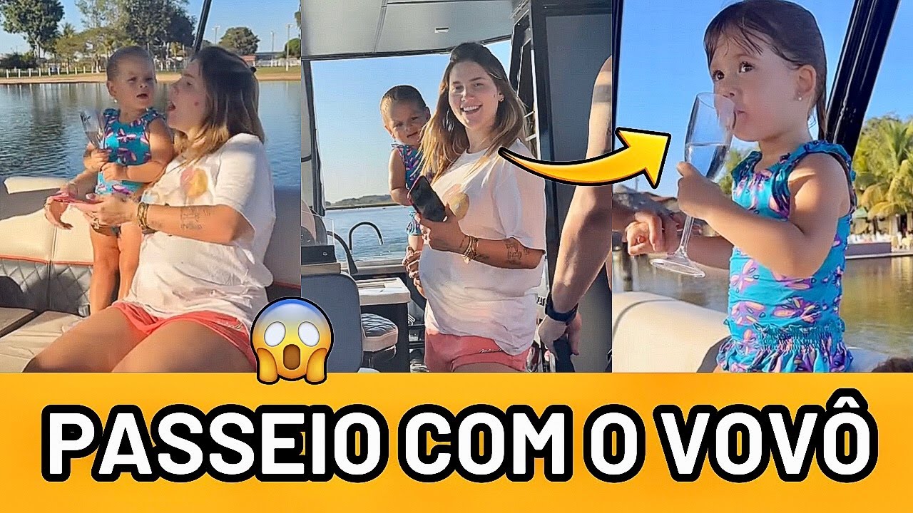 VIRGÍNIA LEVA MARIA ALICE E MARIA FLOR PARA ANDAR DE BARCO COM LEONARDO ...