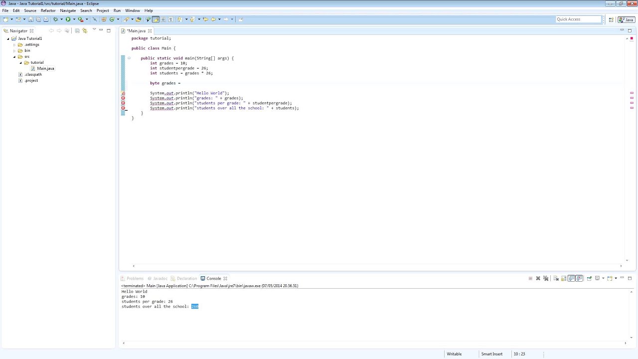 Java beginner tutorial - EP 2 - Basic math - YouTube