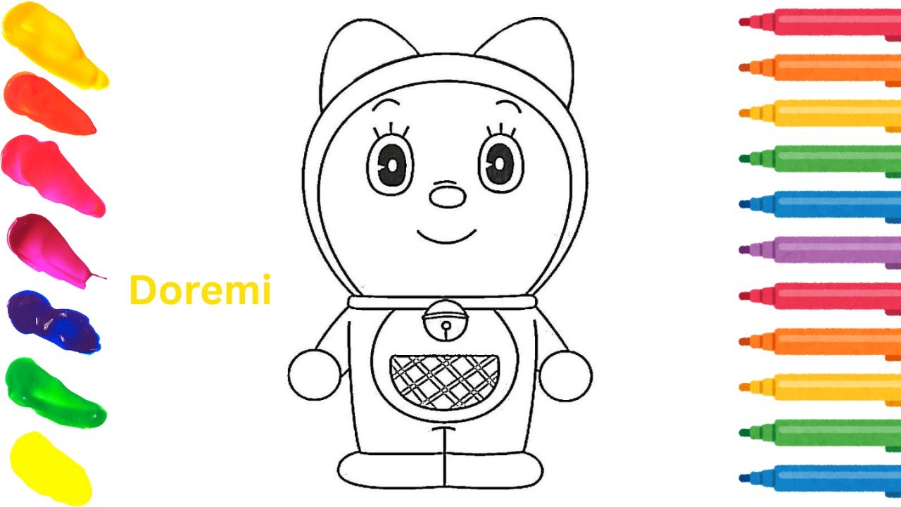 Dorami Coloring for Kids 🖍️ | Easy & Fun Cartoon Coloring Video ...