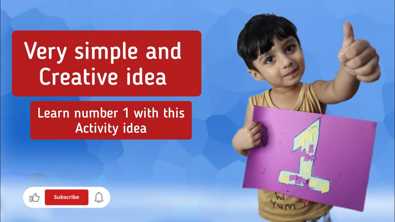 simple and creative learning activity | number "1" activity | easy ...