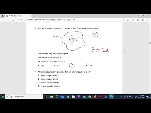 O Levels Physics 5054 | Oct/ Nov 2020/11 | Paper 1 MCQs | Complete ...
