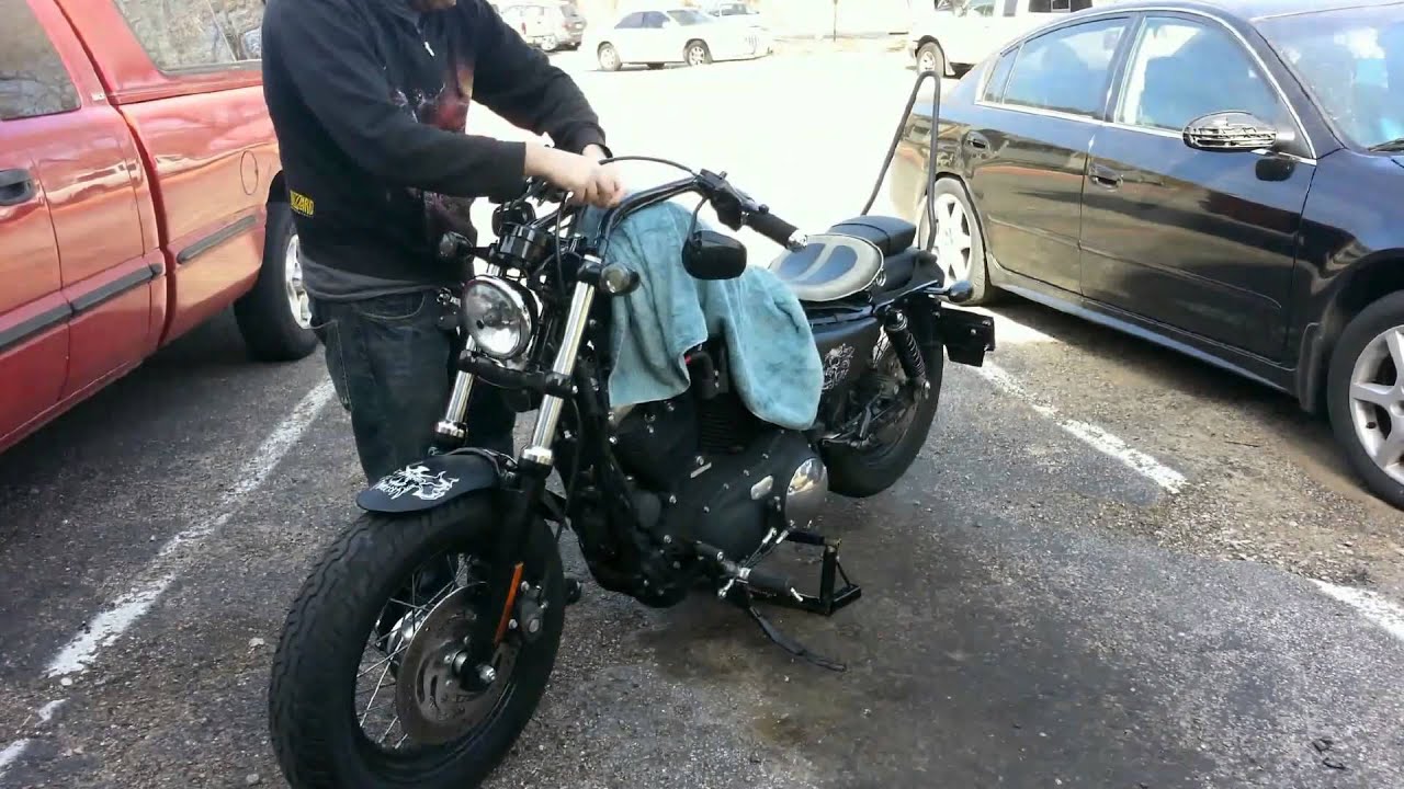 4" Risers for Harley-Davidson 48 from LonerIndustries.com - YouTube