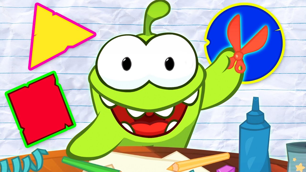 Learn And Make Paper Shapes With Om Nom 🟩 Educational Video For Kids 🔶 ...