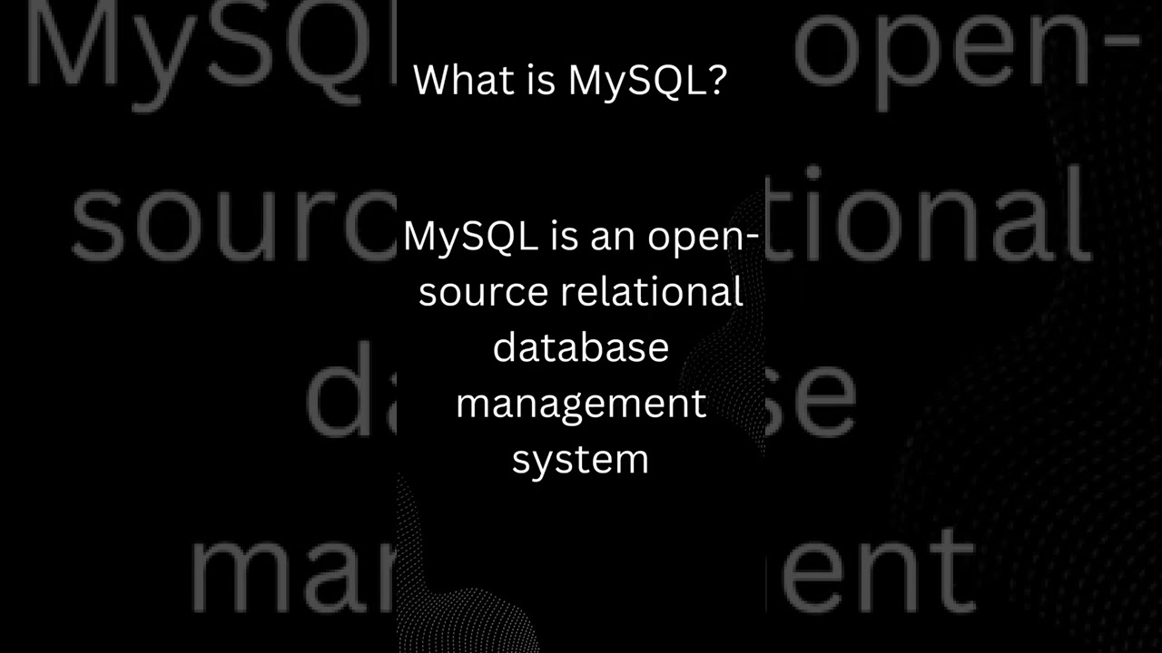 What Is Mysql Youtube