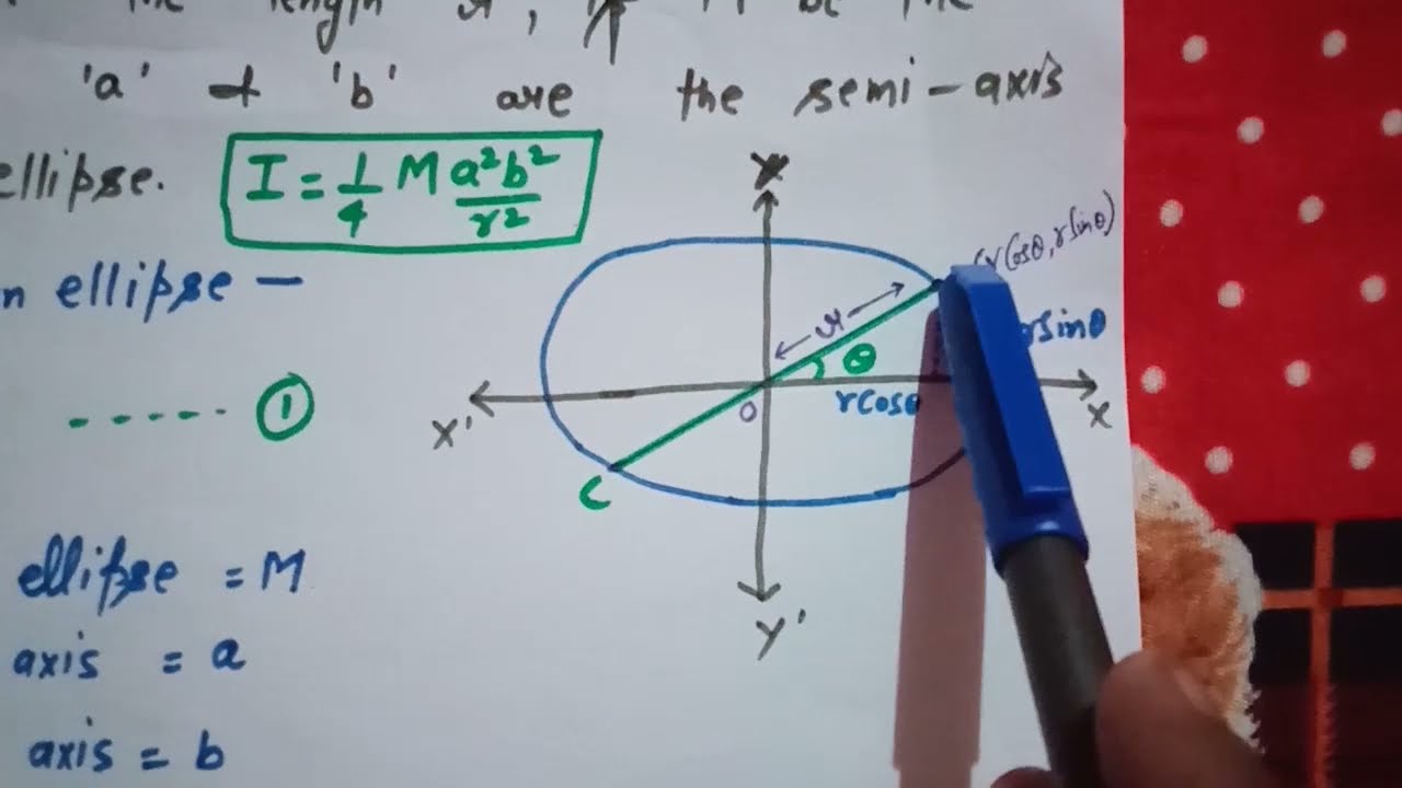 lec-14 moment of inertia of a ellipse about its diameter proof ...