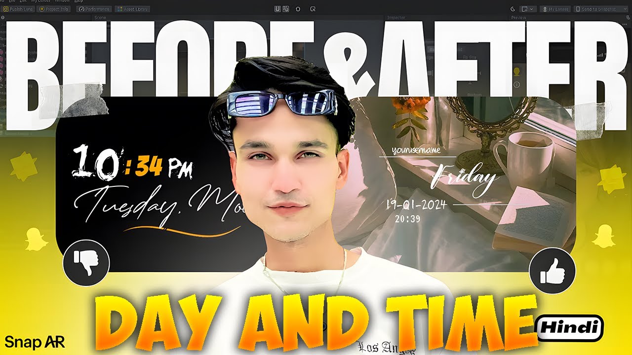 How to Make a DAY AND TIME Lens | Snapchat Filter | Lens Studio ...
