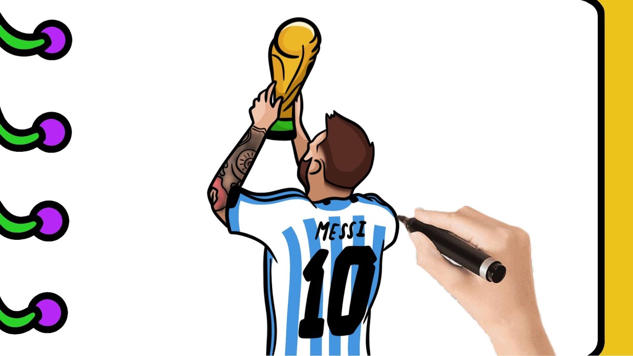 Como Dibujar a LIONEL MESSI Paso Paso Fácil | Mapi Art Sketch - YouTube