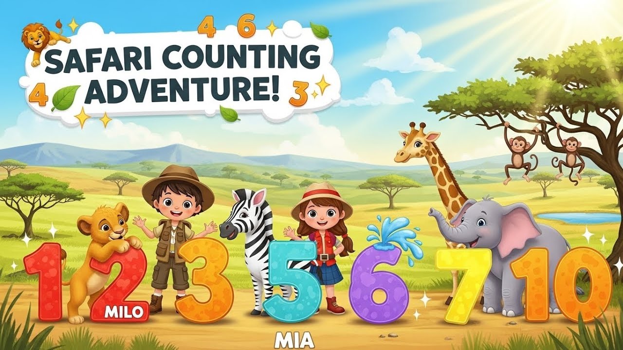 Counting Safari Adventure Numbers | Learn 1–10 with Animals | Animagic ...