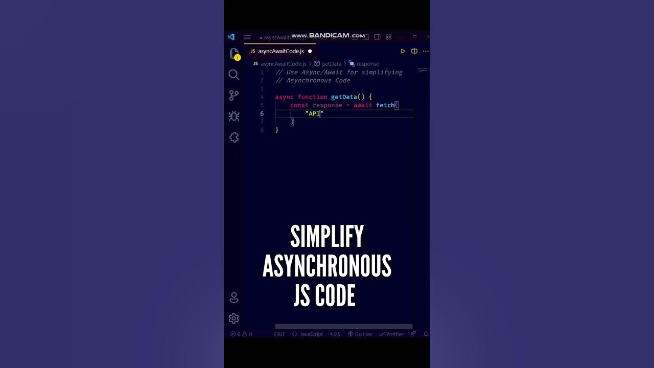 😃😃 Using Asyncawait For Simplifying Asynchronous Javascript Code Shorts Javascript 