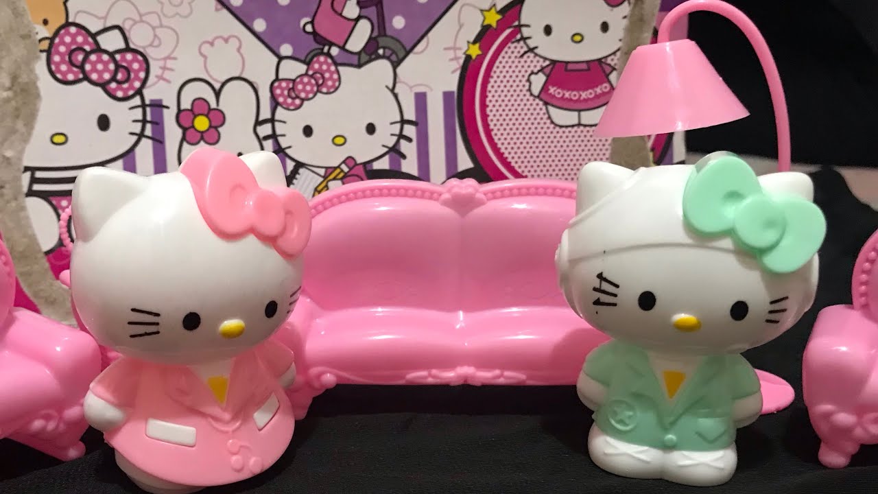6 minutes satisfying with unboxing pink hello kitty sala sets toys/ASMR ...