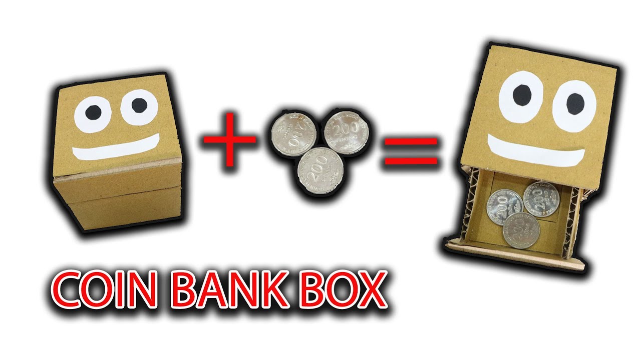 How to make Coin Bank Box from Cardboard | Da Vinci V2 - YouTube