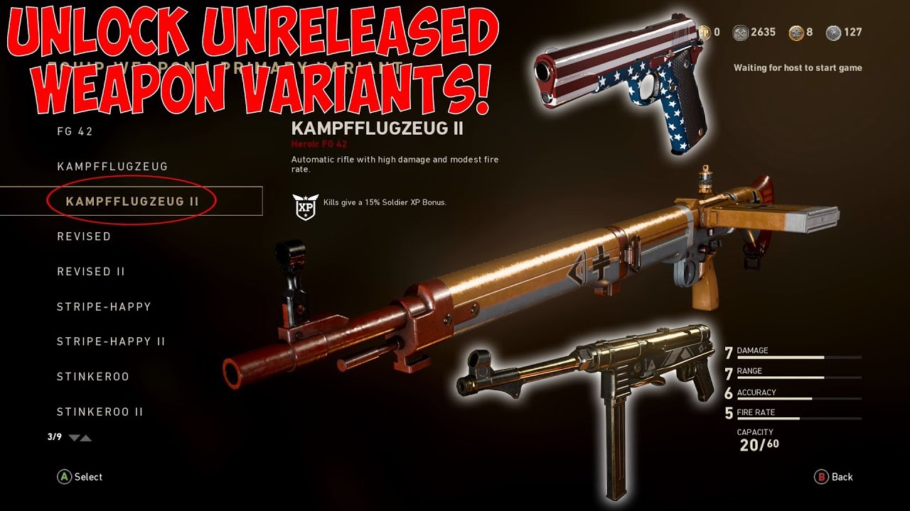 COD WW2 - Unlock Unreleased/Hidden Weapon Variants Glitch!! *ALL ...