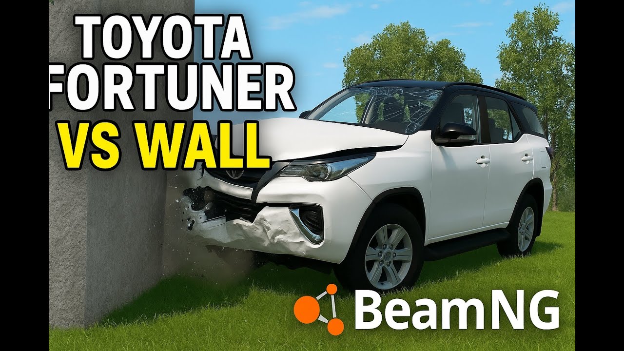Toyota Fortuner Ka Khatarnak Crash Test 🚧 | BeamNG Drive Gameplay - YouTube