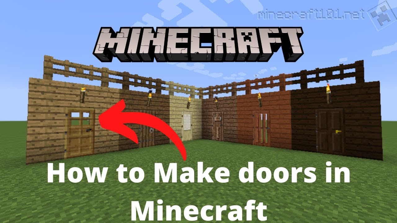How to Make Doors in Minecraft - YouTube