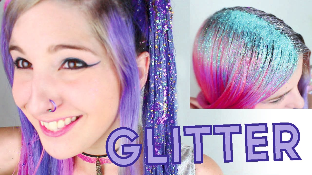 ¡USAR GLITTER EN EL PELO! glitter roots - Ann Look - YouTube