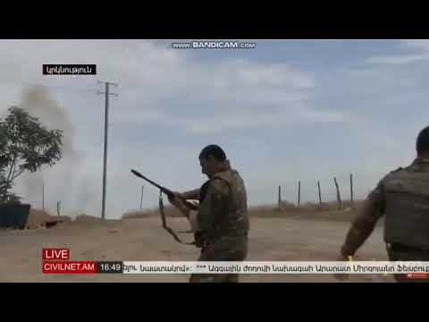 Azerbaycan Artileriyasi Duwmeni darmadaqin edir.