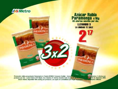 Metro - Uno Gratis - Azucar Rubia Paramonga x 1kg, Leche Entera UHT ...